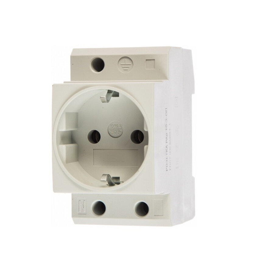 Розетка на дин-рейку с/з 16А