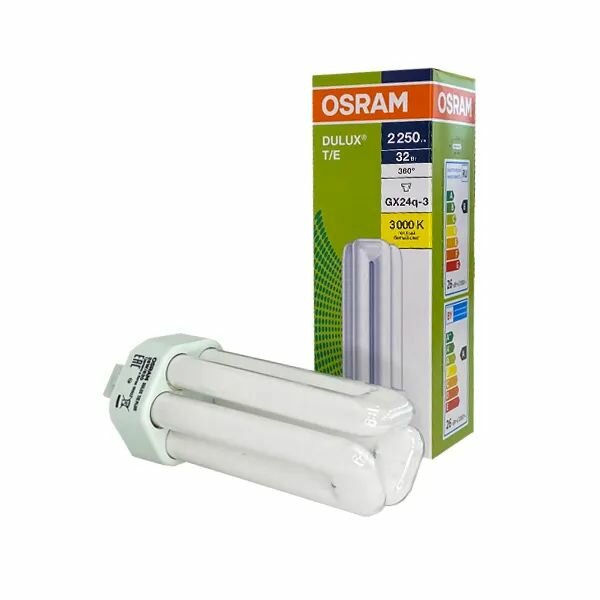1шт/уп. Лампа Люминесцентная Dulux 32Вт 220V GX24q-3 2250Лм D-45mm L-148mm 3000K Свет Теплый белый OSRAM, уп. 1шт