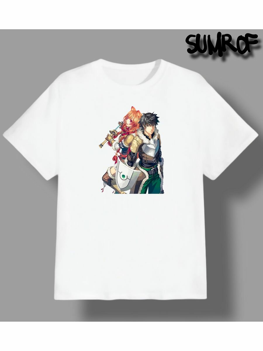 Футболка герой щита Наофуми Иватани и Рафталия