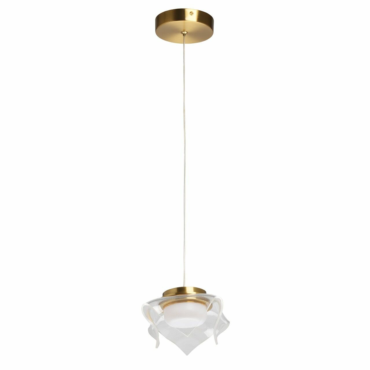 Светильник потолочный, люстра светодиодная De Markt Ауксис 722012101, 1*12W LED 3000/6000К, латунь