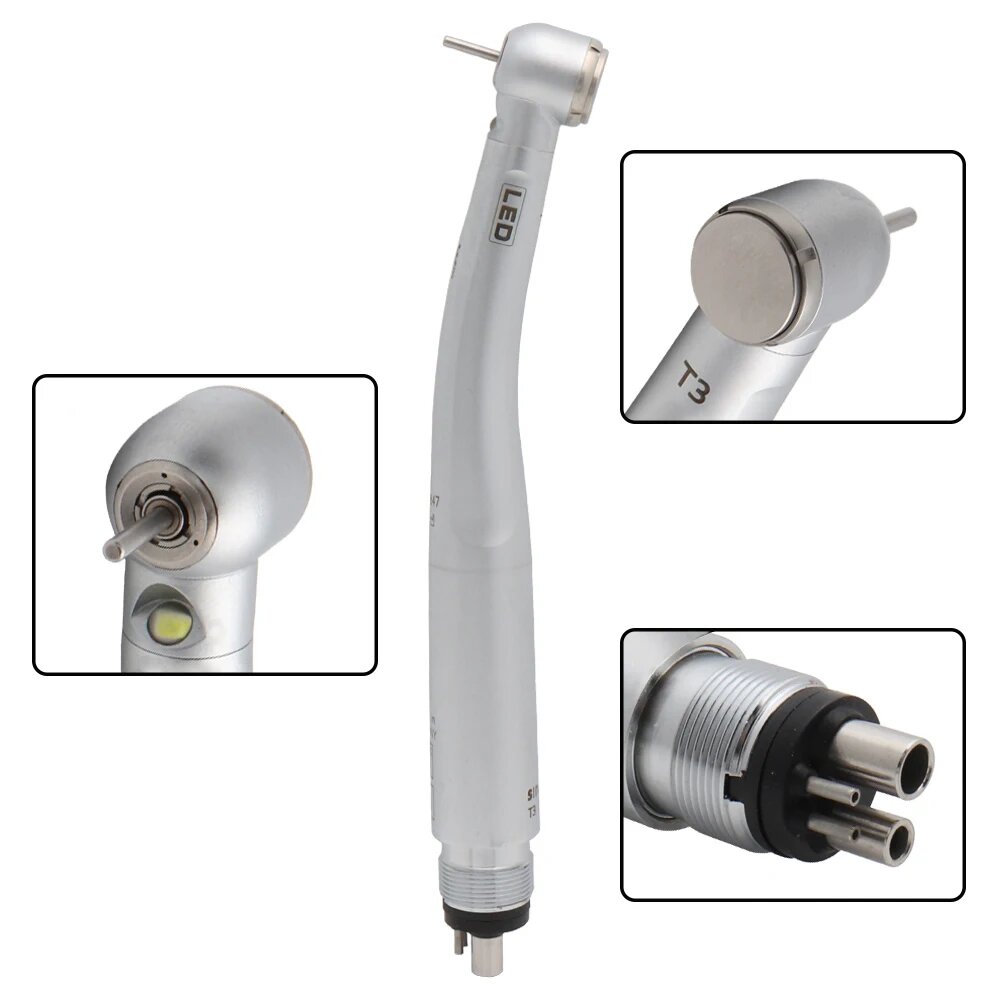 AKOS T3 Светодиодный стоматологический наконечник 45 градусов 2/4 отверстия LED 4 hole big head