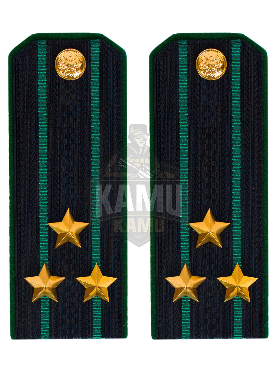 Погоны Пограничной службы Пс Фсб в сборе картон на китель звание Полковник 14х5,5см