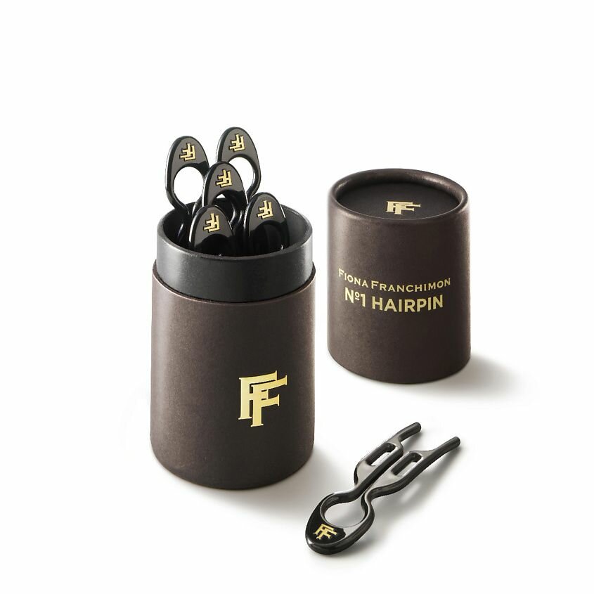 FIONA FRANCHIMON Набор заколок-шпилек для волос No1 Hairpin Black (5 шт)