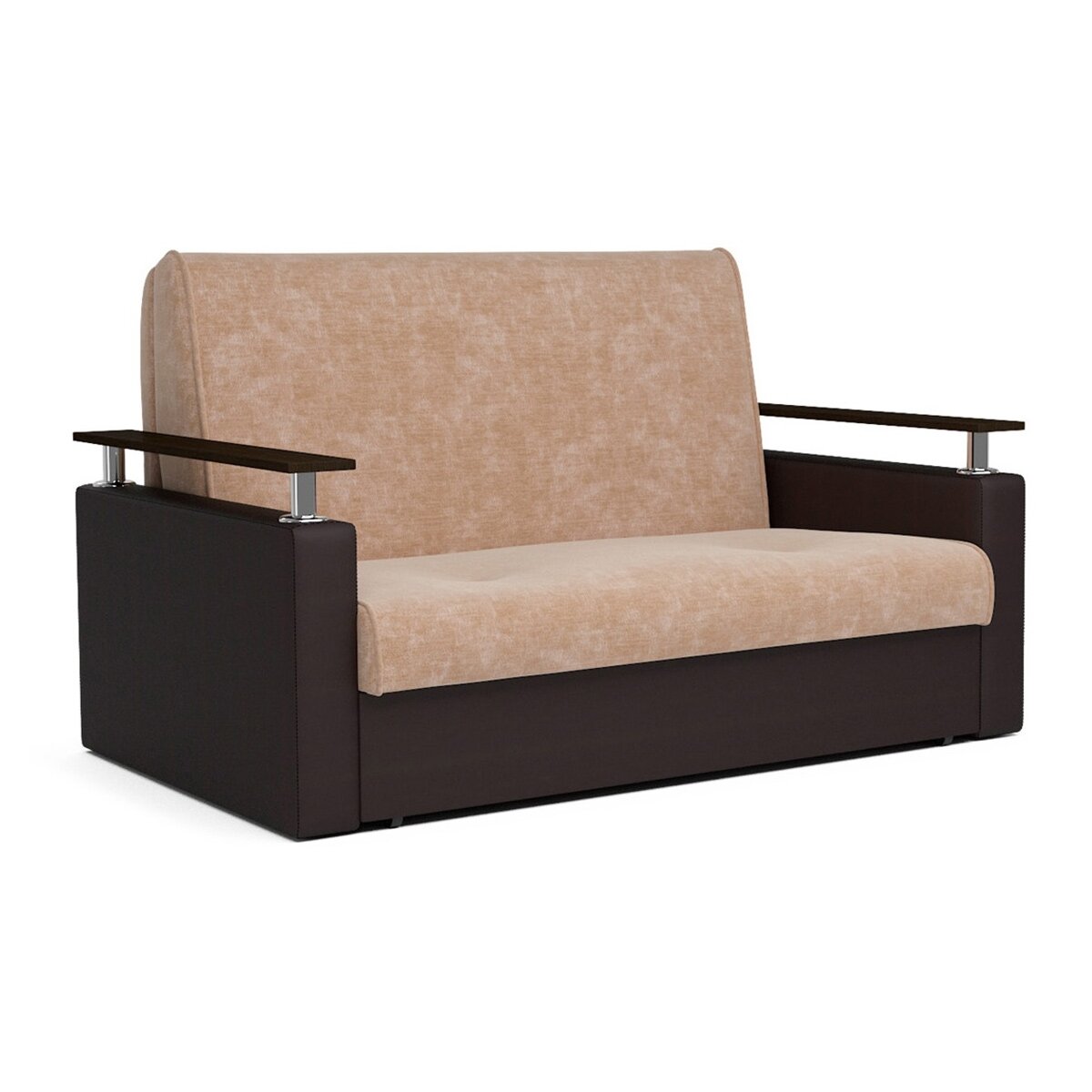 Диван Сток Диванов Техас Beige бежевый 165 см, механизм аккордеон, с ящиком для хранения