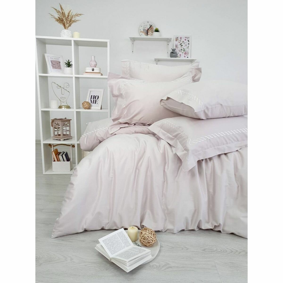 Постельное белье Tivolyo Home Catena (бежевый) евро