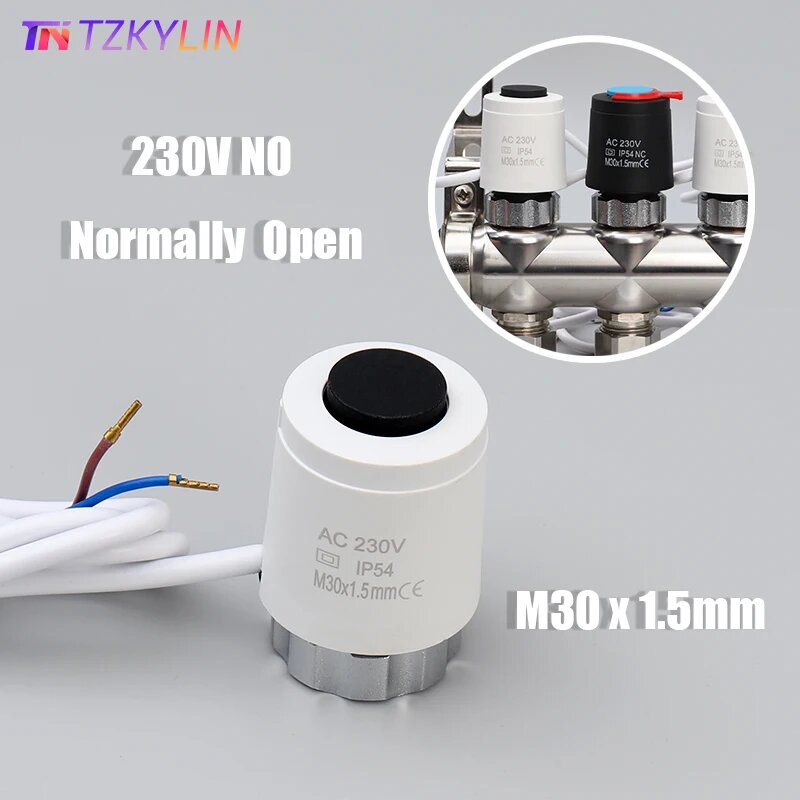 Электрический клапан для теплого пола M30x1.5 1 Piece 230 NO