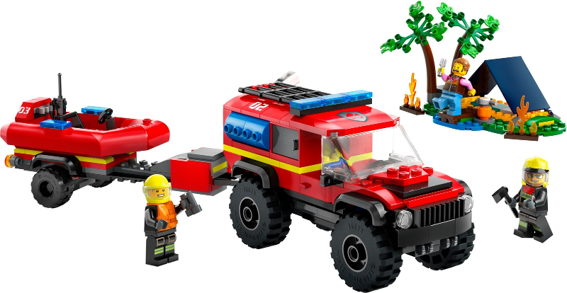 Конструктор LEGO City 60412 Пожарная машина со спасательной лодкой, 301 дет.
