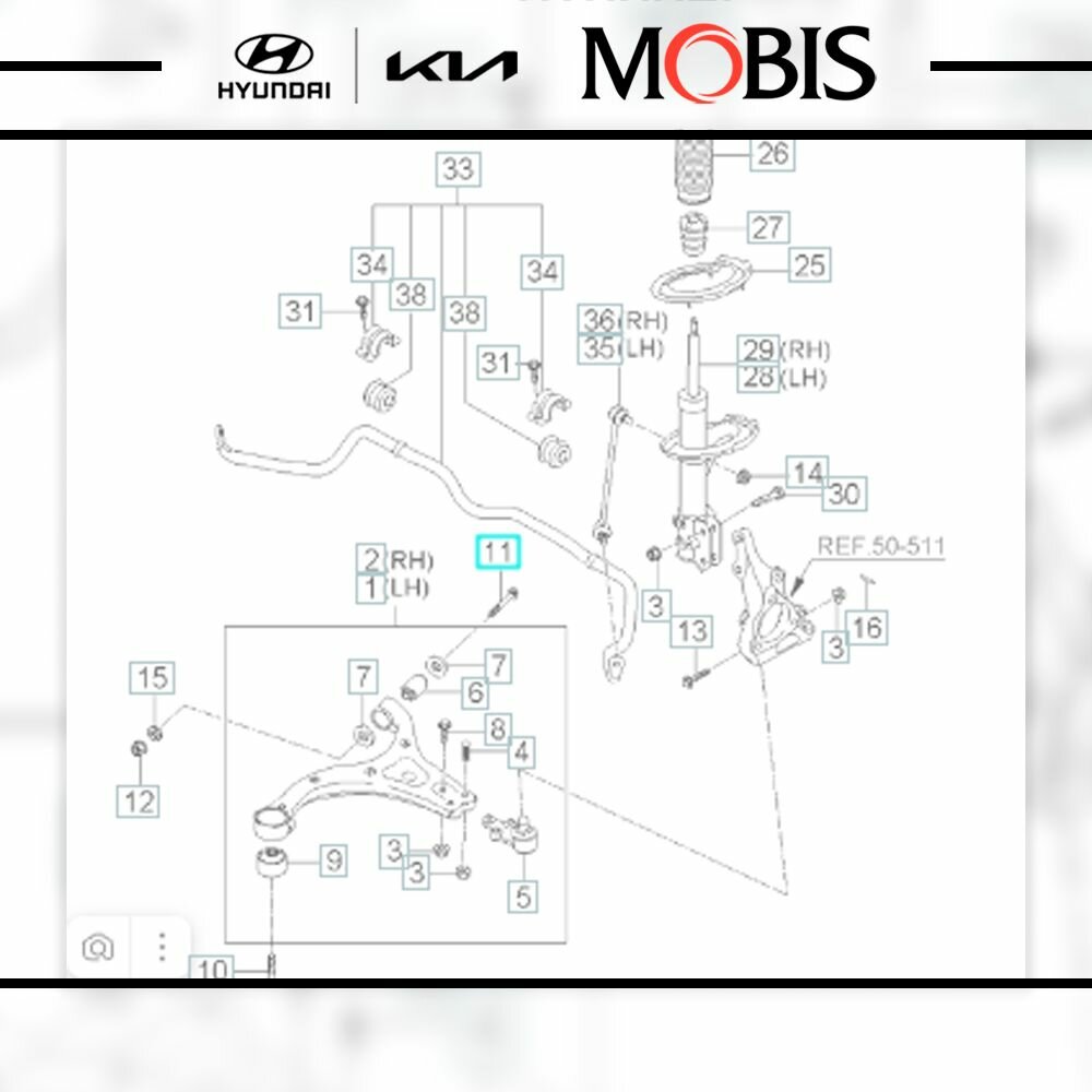Болт М12 1 шт. для Hyundai I30; KIA Carnival / арт. 626174D000 / бренд MOBIS