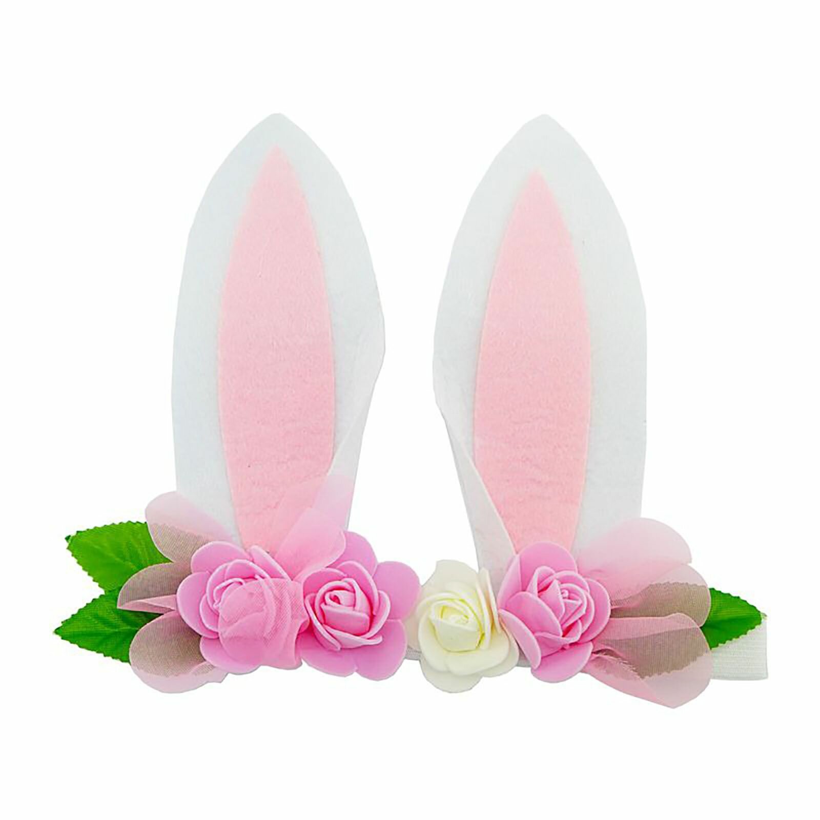 Карнавальный ободок "Зайчик" Белый / 20*17 см / 1 шт. / Веселуха