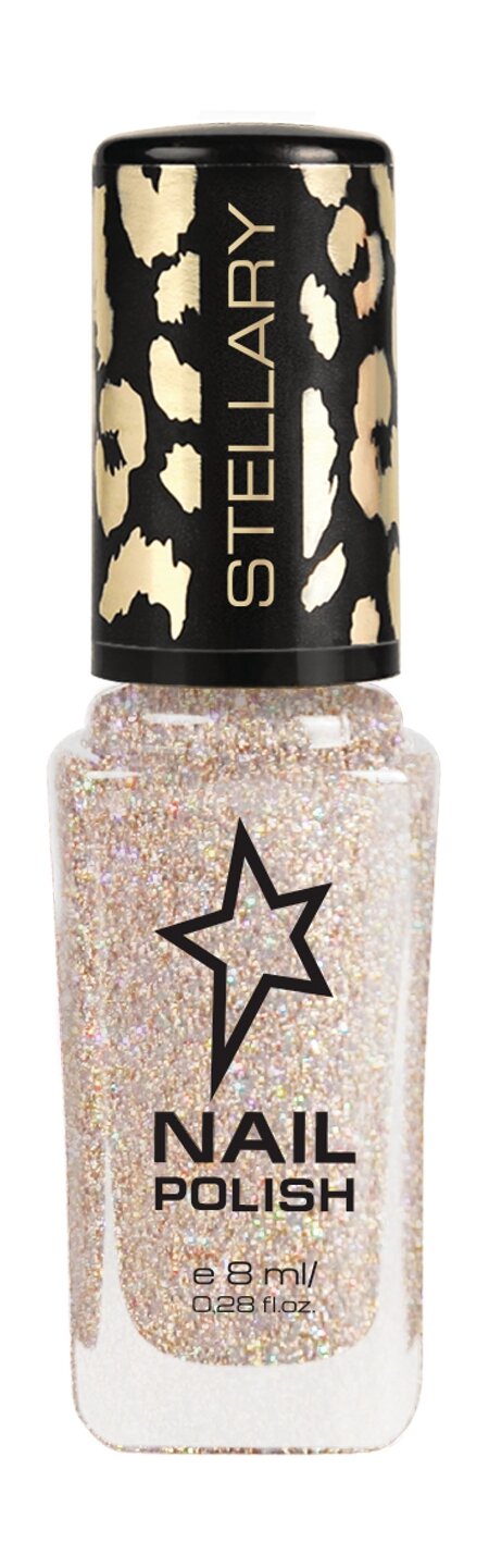 STELLARY Лак для ногтей Nail Polish, 8 мл, 101 Светло-бежевый с блестками
