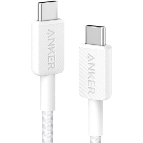 Кабель Anker Power Line 322 USB-C - USB-C, 0.9 м, A81F5, белый