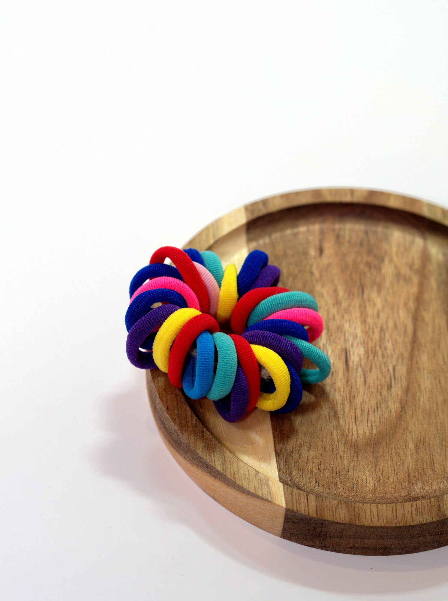 Резинки для волос детские, диаметр 2 см, цветные яркие, набор 25шт