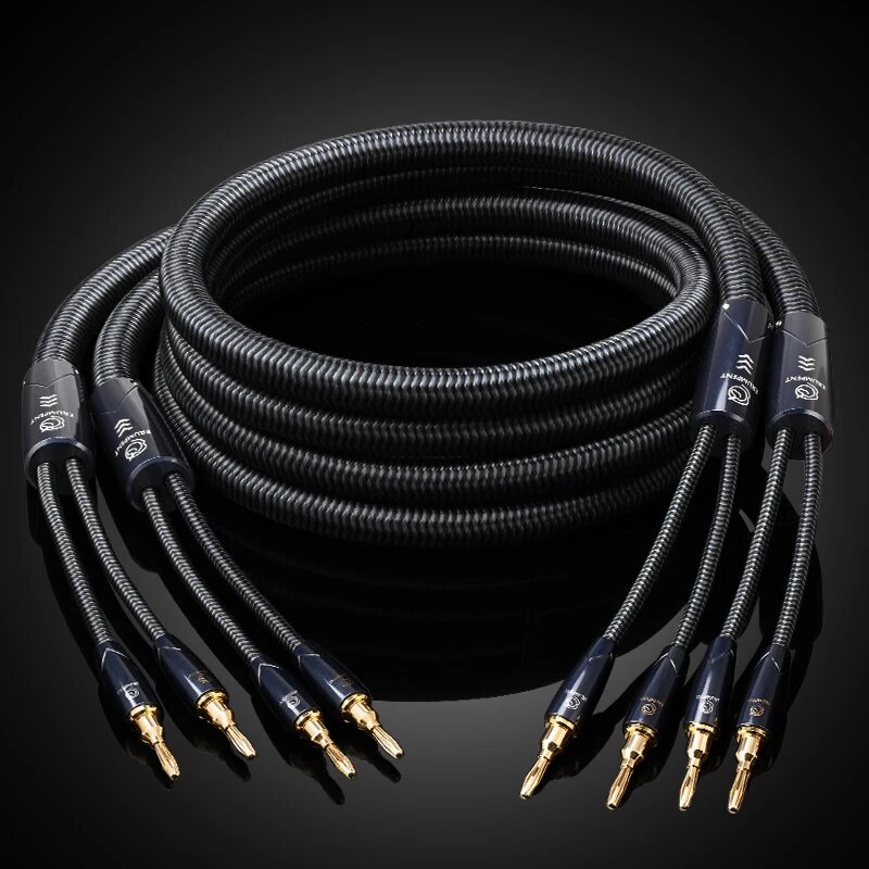 ATAUDIO Высококачественный аудиокабель с банановыми разъемами 1,5 м