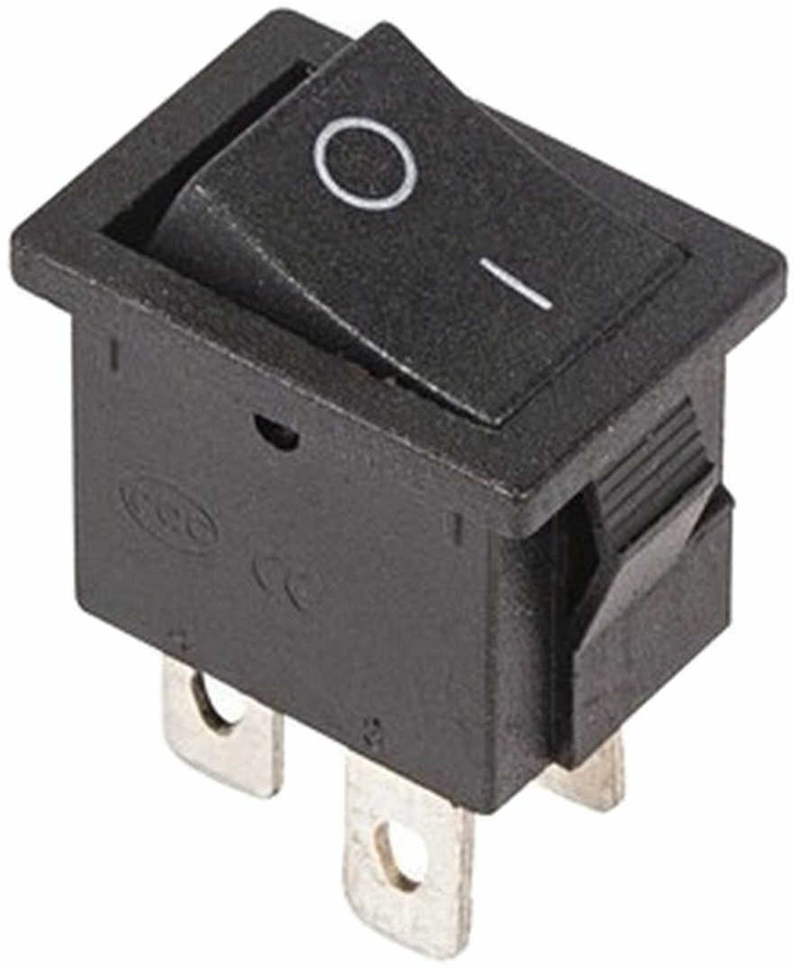 Выключатель клавишный Rexant Mini ON-OFF черный (250В 6А (4с)) {36-2146}