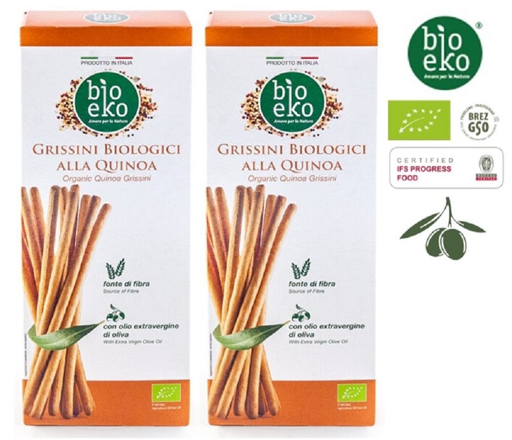 Гриссини с киноа, оливковым маслом и морской солью био Италия 2х125г