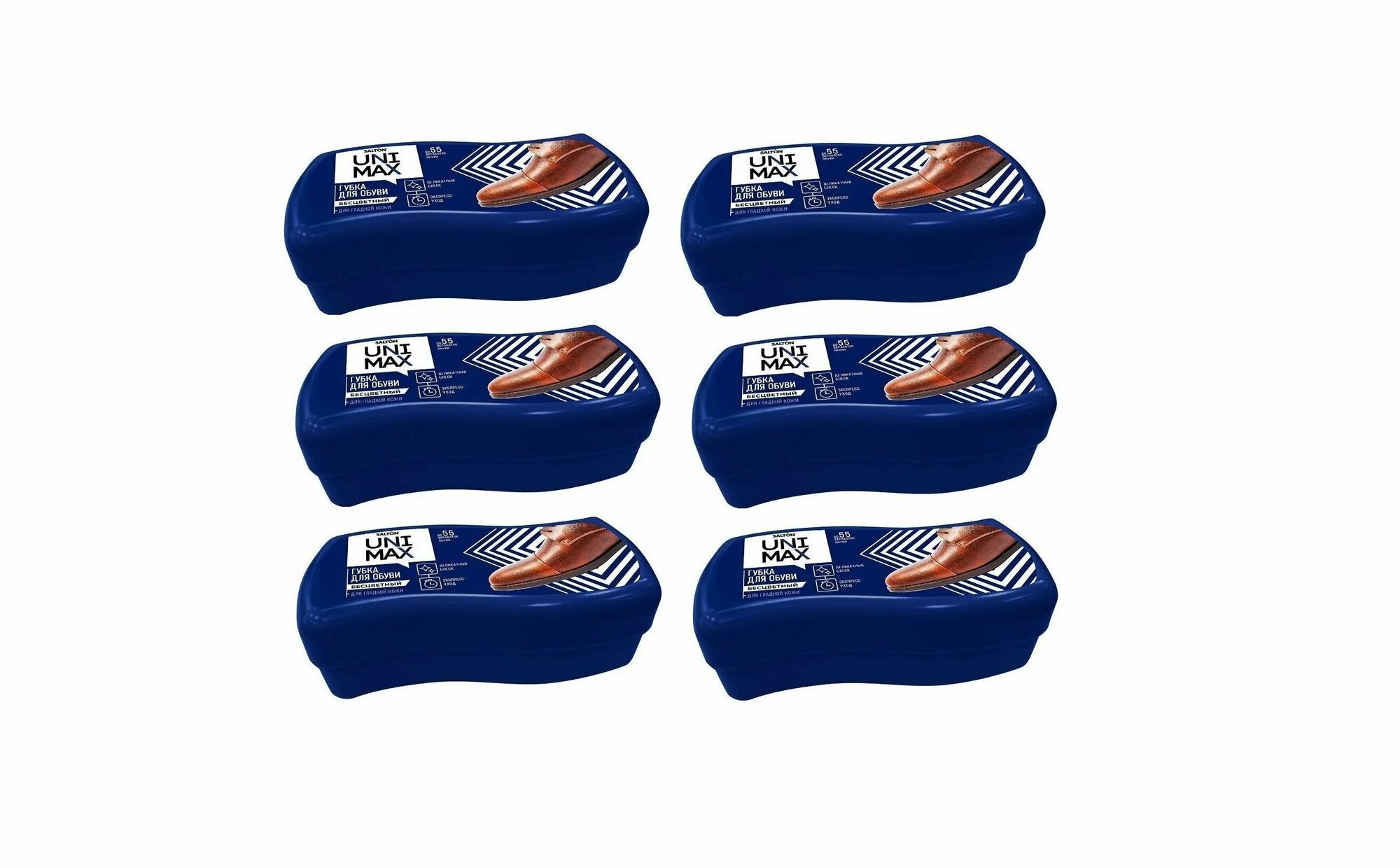 Губка для гладкой кожи Волна, Salton UNIMAX, бесцветная, 6 шт