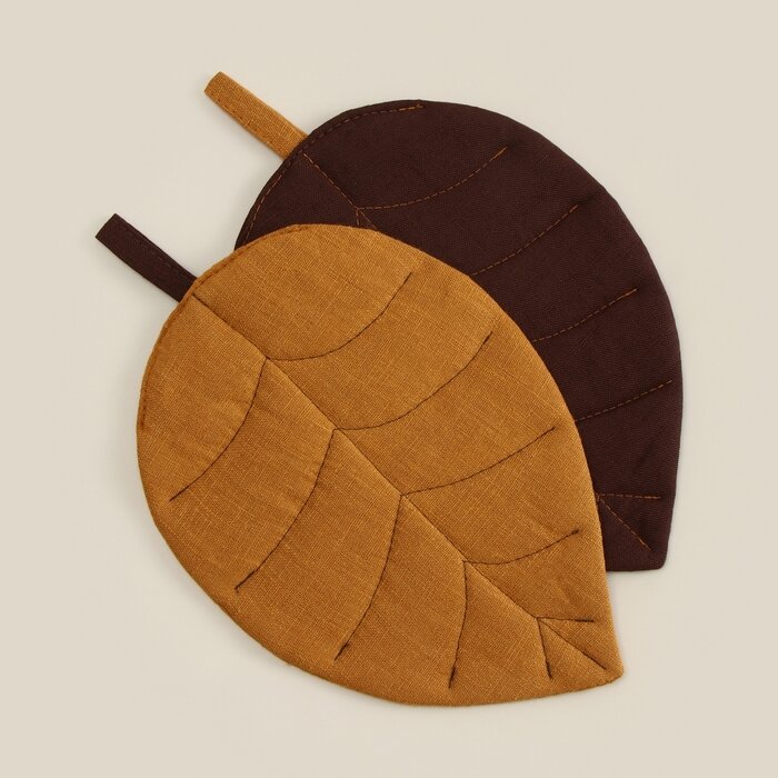 Прихватка для кухни осенняя SL HOME "Kitchen autumn" 18х27см, 100% лён, синтепон, 200г\м2