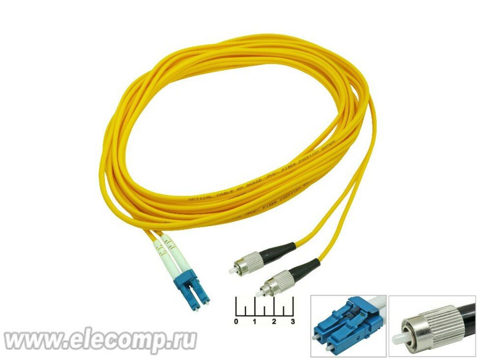 Шнур оптический 2LC/UPC-2FC/UPC 3.0мм 5м