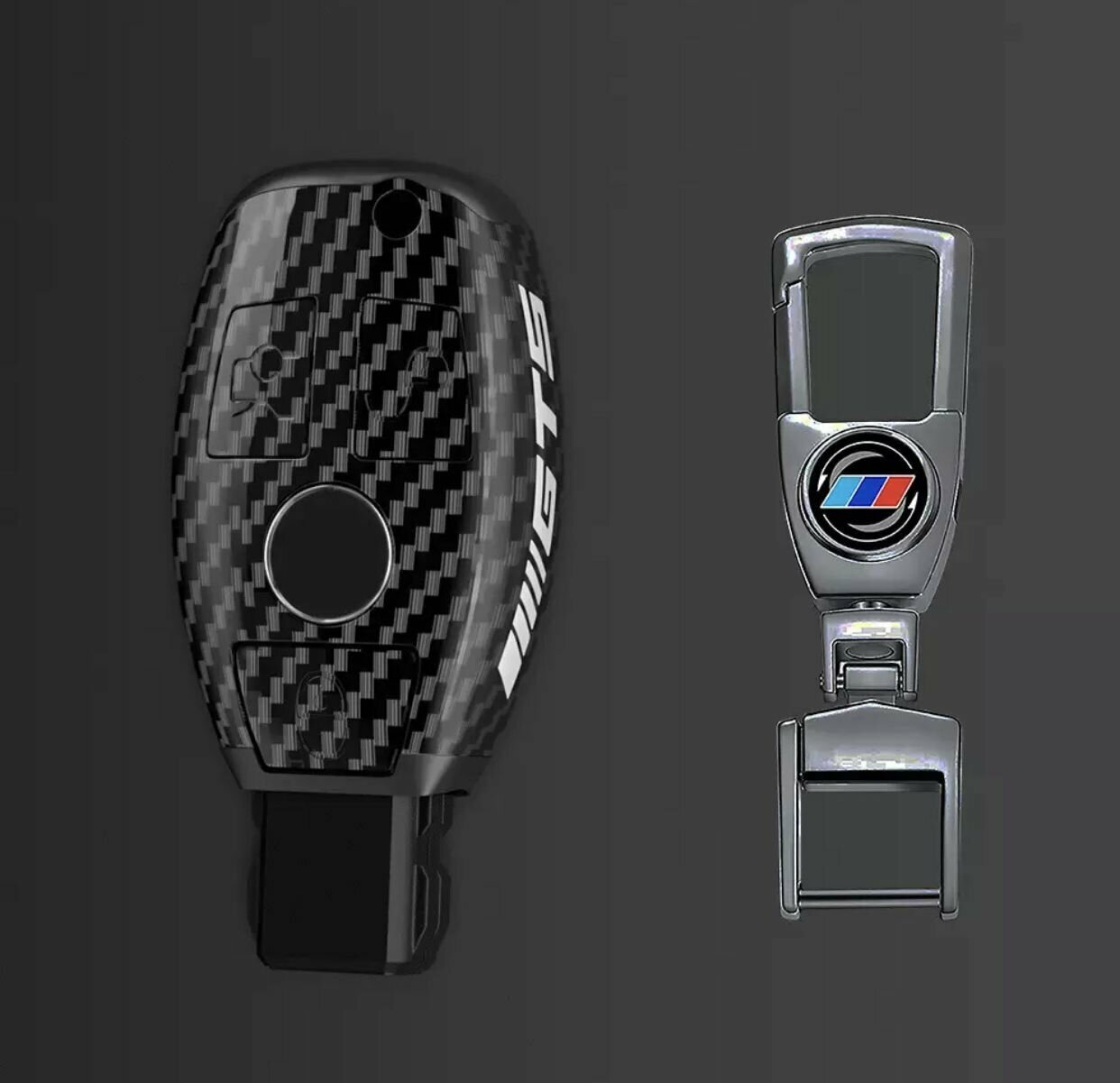 Чехол на ключ Mercedes / Мерседес carbone old