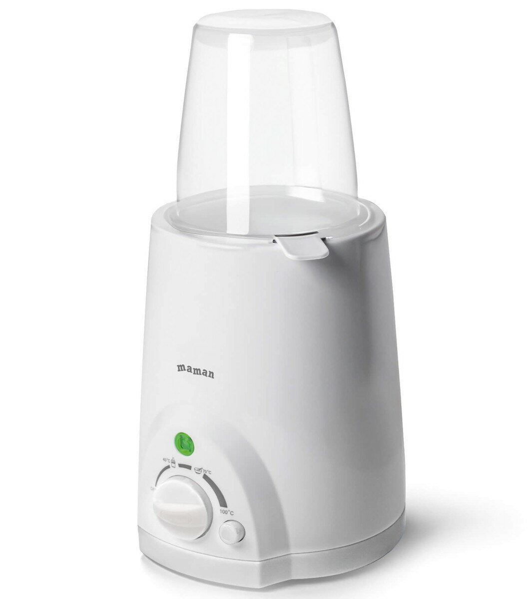 Подогреватель детского питания Maman LS-B218, белый, механический, для всех видов бутылочек, с лифтом, со стерилизацией