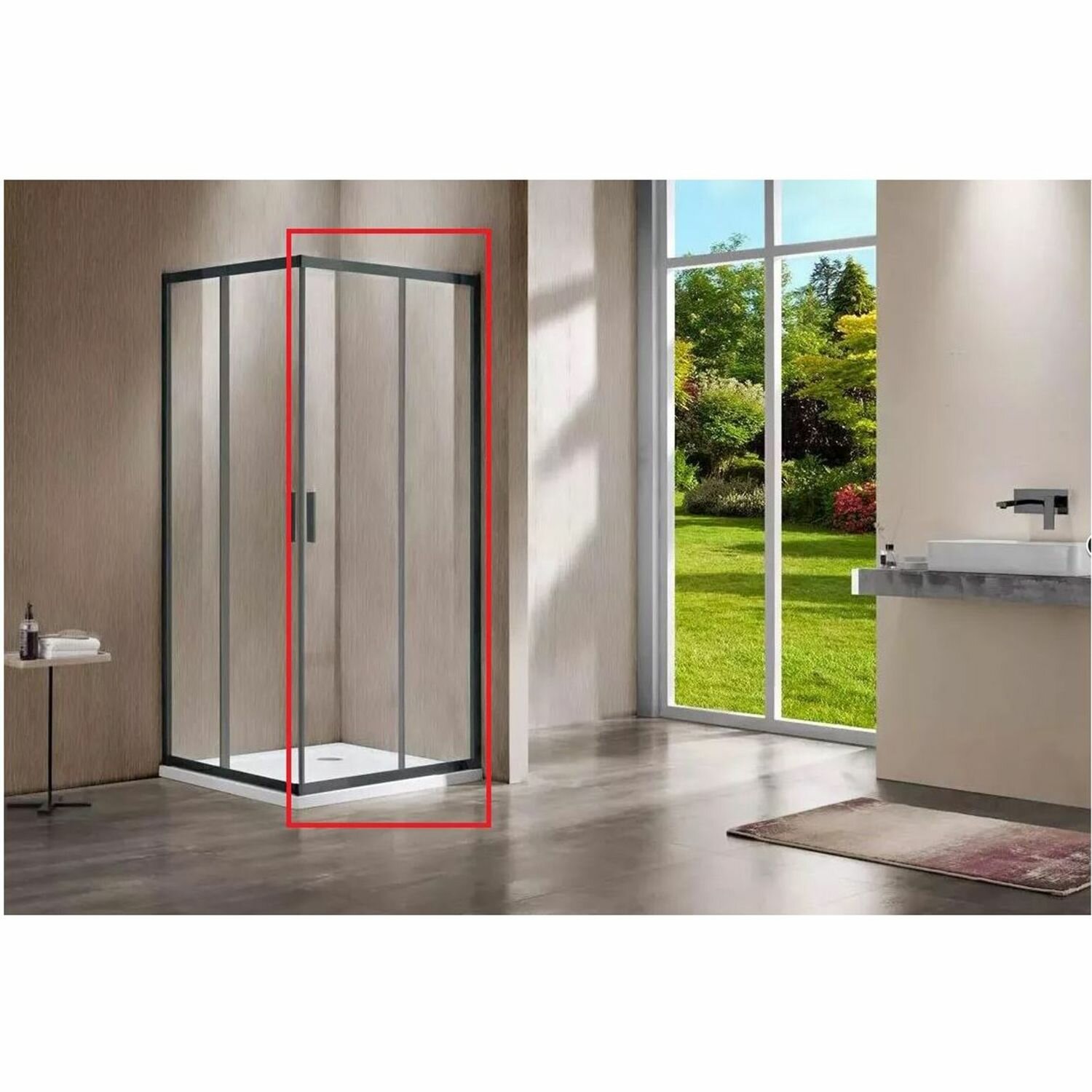 Дверь для душевого уголка Vincea (Винчея) Garda VHC-1G110CLGM, вороненая сталь, стекло прозрачное