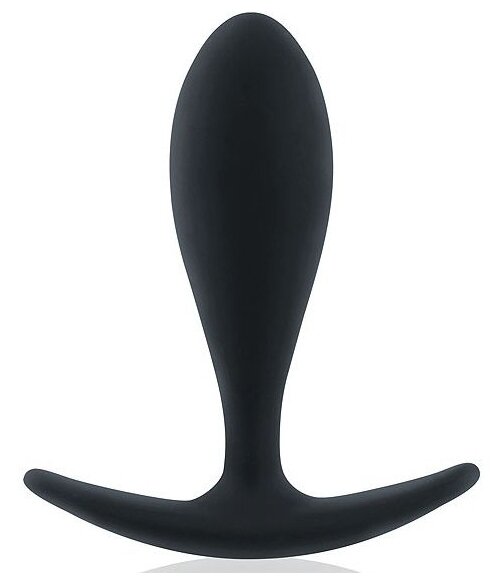 Анальная втулка Sex Expert черный силикон длина 9.5 см диаметр 2.8 см для подготовки к сексу