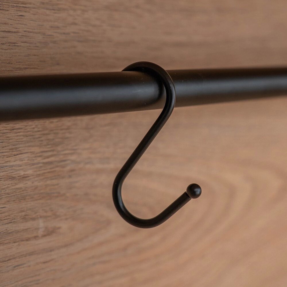Крючок для рейлинга LEMAX, большой, черный матовый, металл, 3 шт
