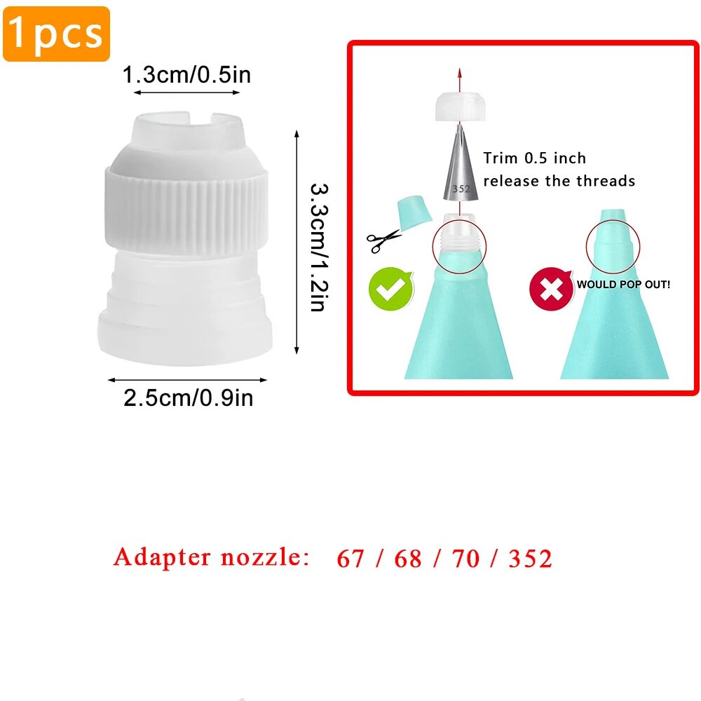 Насадка для крема Coupler Adaptorss C, Белый