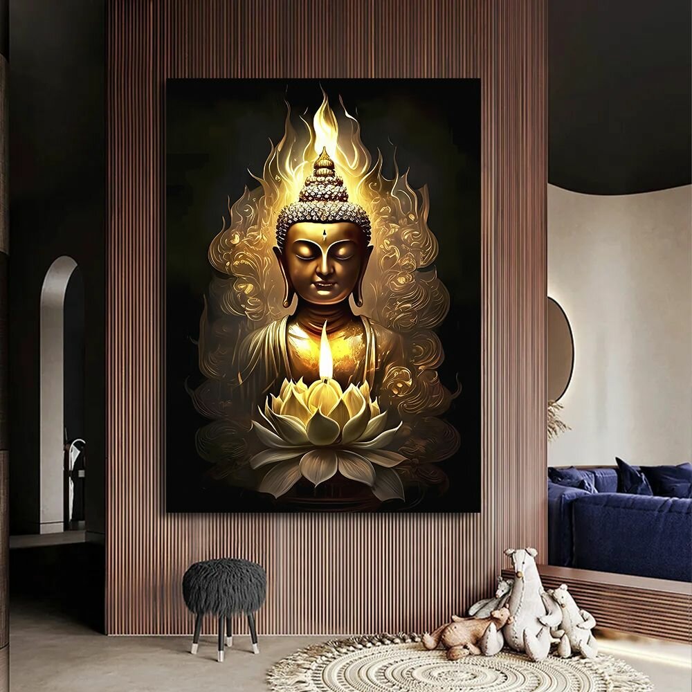 Картина ВсеКартины. тут "Будда", на подрамнике, на дереве, 20x30 см