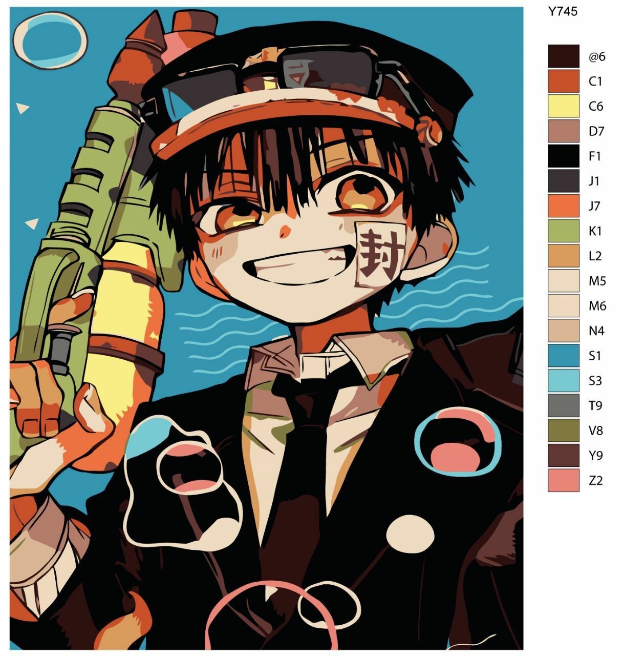 Картина по номерам Y745Hanako "Аниме Туалетный мальчик Ханако. Ханако" 40x50 см