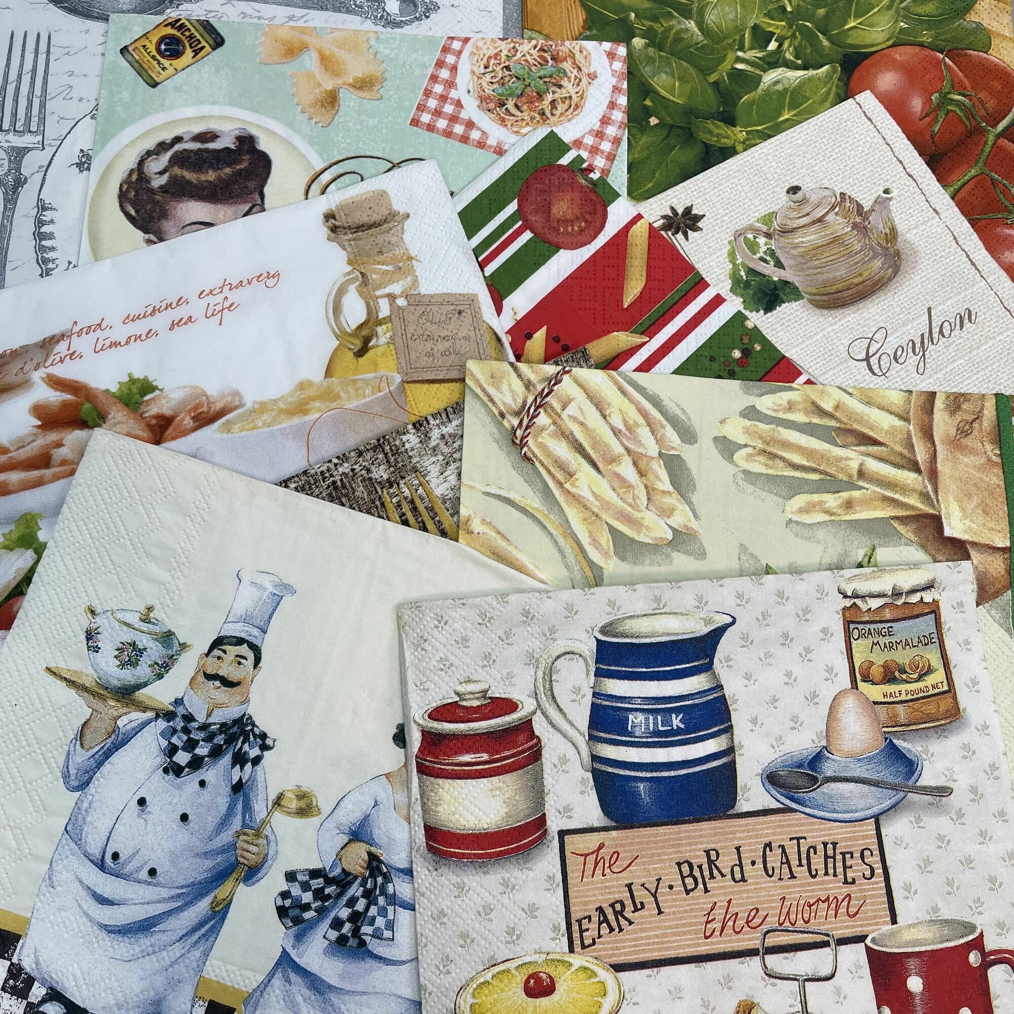 Набор салфеток для декупажа "Кухня." 10 шт.