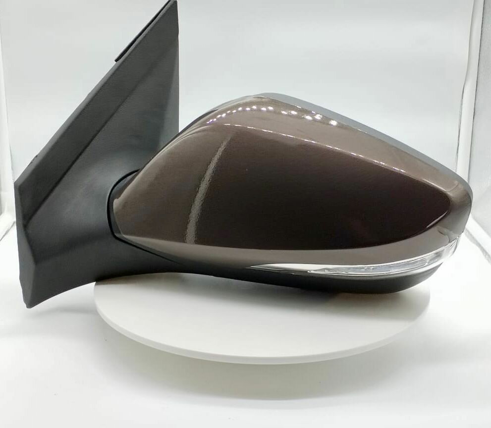 Hyundai Solaris, коричневое (VC5)6-контактное левое зеркало электрическое с подогревом и повторителем в цвет кузова на автомобиль ( Хендай Солярис ) 2011-2017