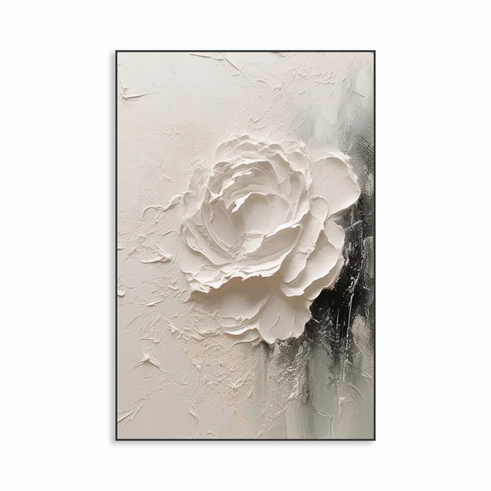 Живопись Fashionista Белые цветы на холсте TP4816-2, 90X130cm No Frame