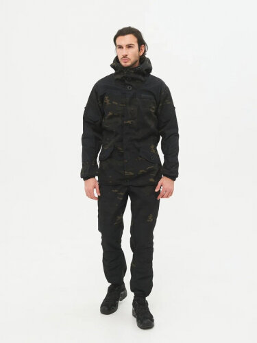 Костюм демисезонный Huntsman Горка-3 Сombo ткань Смесовая Рип-Стоп, Cat's Eye цвет мультикам City, черный, 56-58/182-188