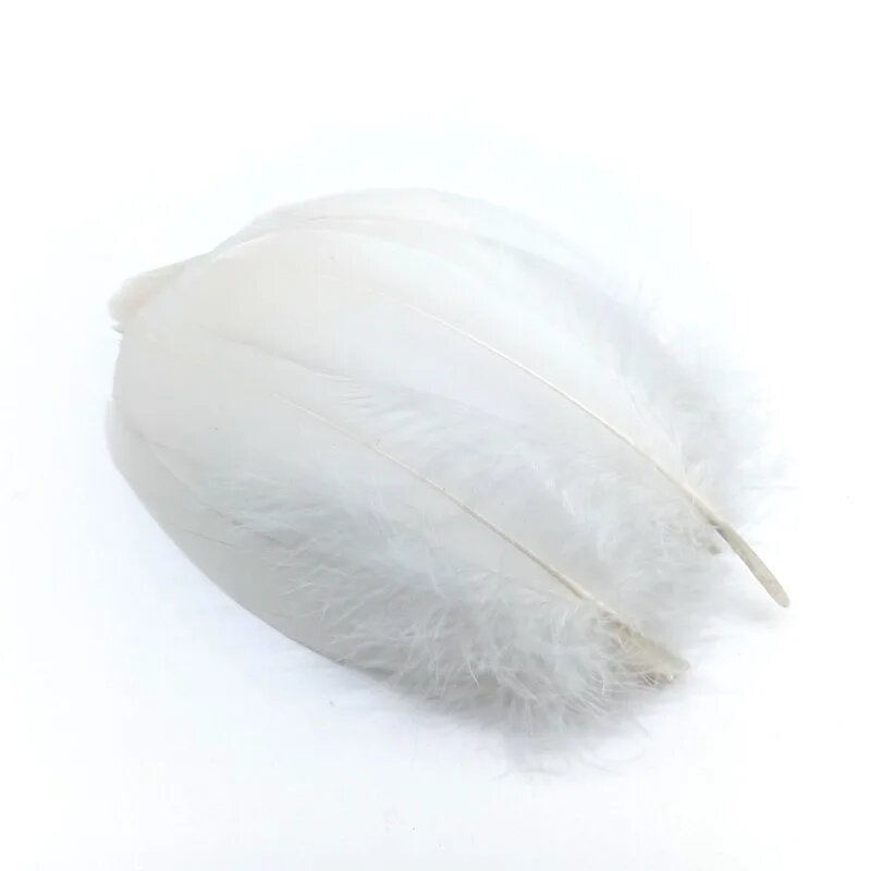 Натуральные окрашенные гусиные перья GuangSheng 13-20см Белый, White feathers