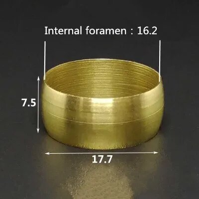 Латунная муфта коническая, Internal foramen: 16.2, 17.7x7.5 мм, Красный