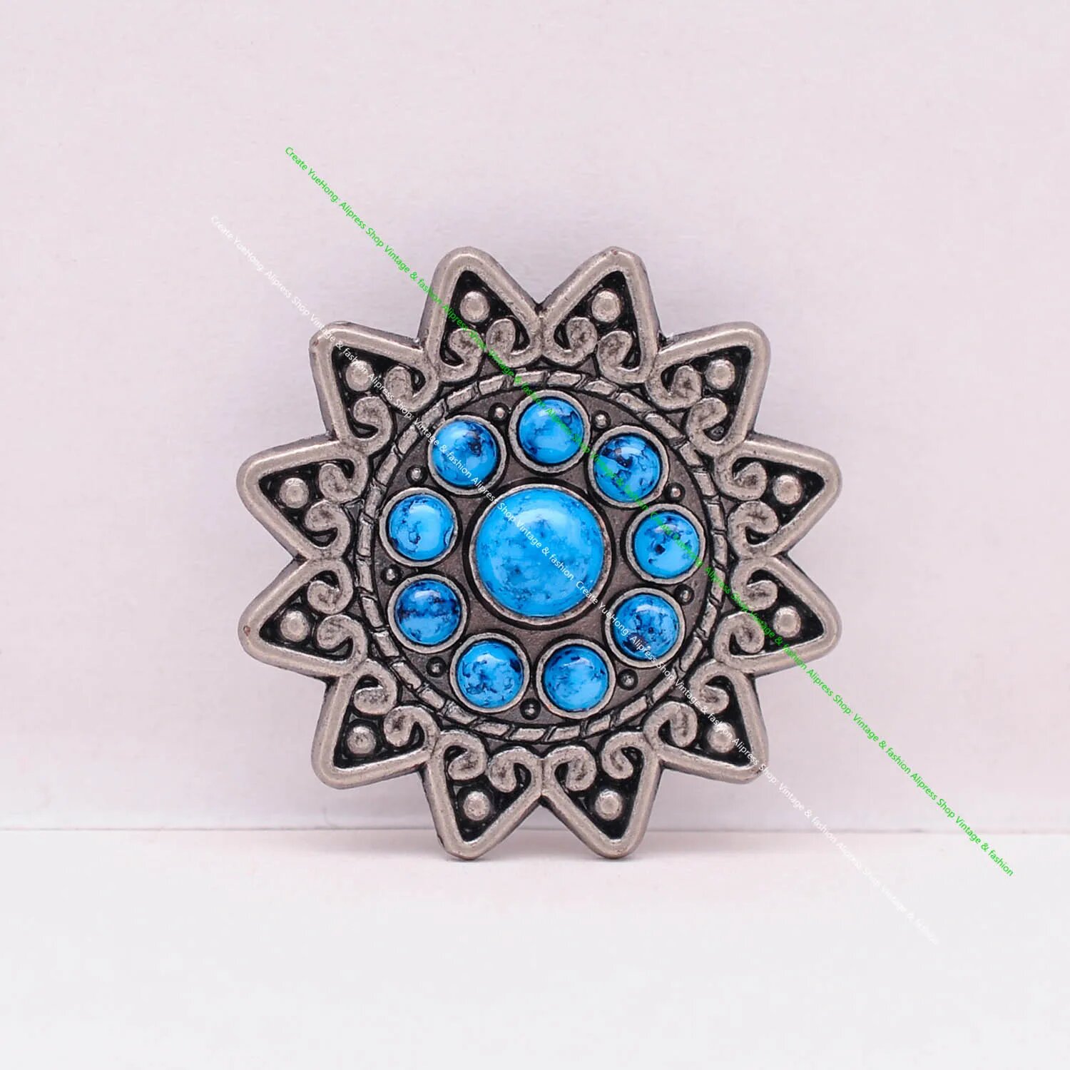 Набор кончо Create YueHong 10 шт. 37 мм серебристого цвета