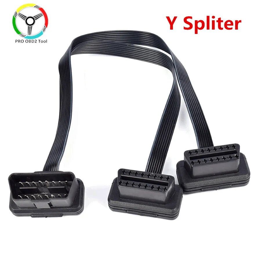 Разветвитель-переходник OBDII, 30 см, 16 контактов
