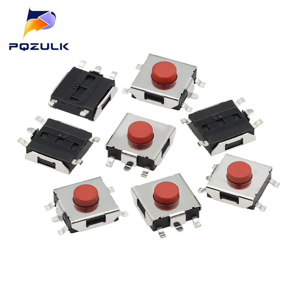 100 шт. SMD микропереключатель PQZULK 6x6x3,1 мм 5 контактов