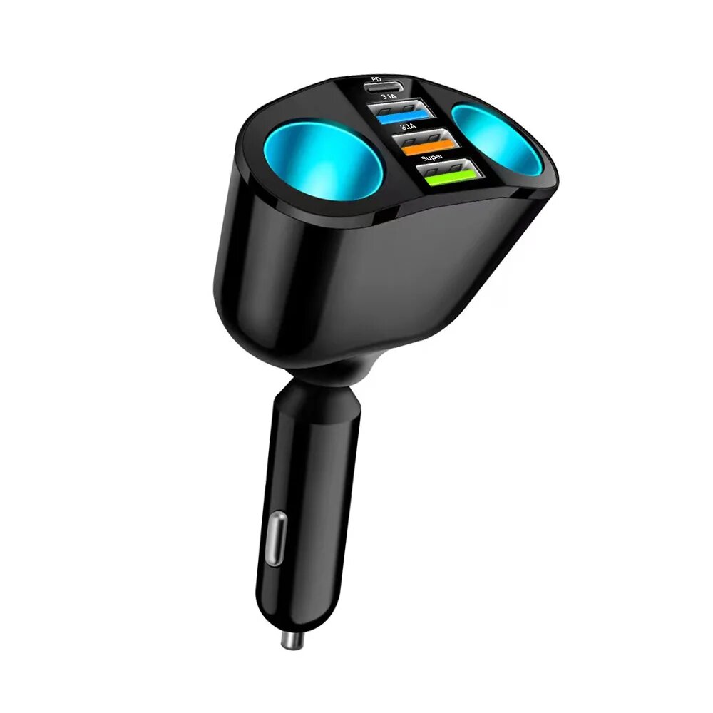 Olaf 4 порта 66 Вт автомобильное зарядное устройство USB прикуриватель Быстрая Зарядка Тип C автомобильное зарядное устройство для телефона iPhone Xiaomi Huawei Samsung телефон