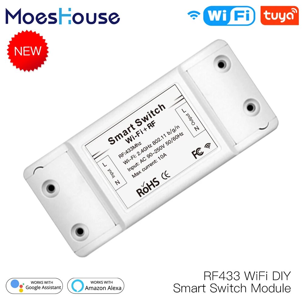 Модуль умного переключателя MoesHouse RF433 1 PC