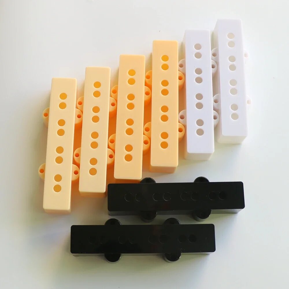 Donlis 2 шт. кремовые чехлы для звукоснимателей для джазовой бас-гитары цвета слоновой кости для 4-струнных деталей бас-гитары J, пластиковый материал