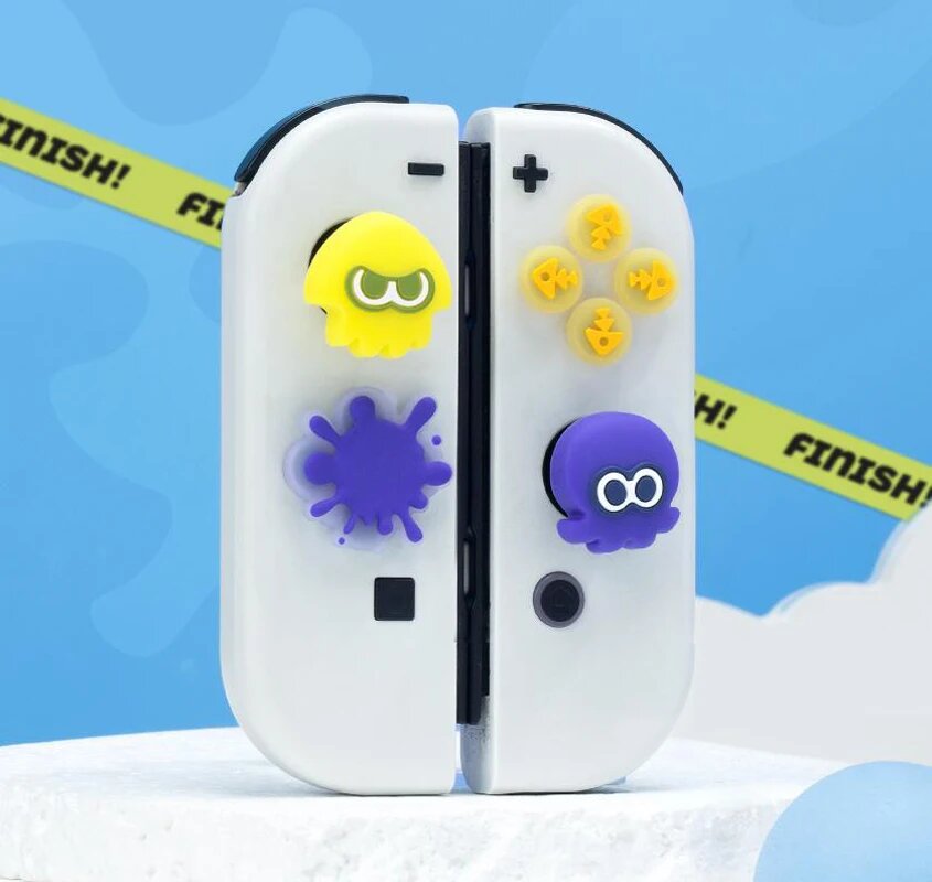 Милый силиконовый мягкий D-pad, крестовая кнопка, ABXY, стикер для клавиши, кожа, наклейка для переключателя Oled NS Joy-con, Стик для большого пальца, крышка для захвата