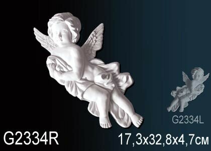 Орнамент комплект 2 штуки левый и правый G2334R и G2334L, PERFECT , ангел , полиуретан