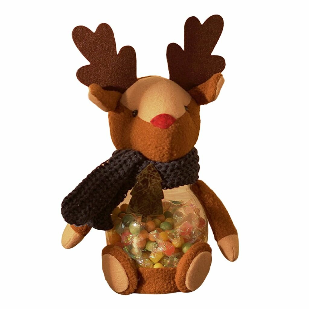 Рождественская банка с подарками - Белые оленьи рога