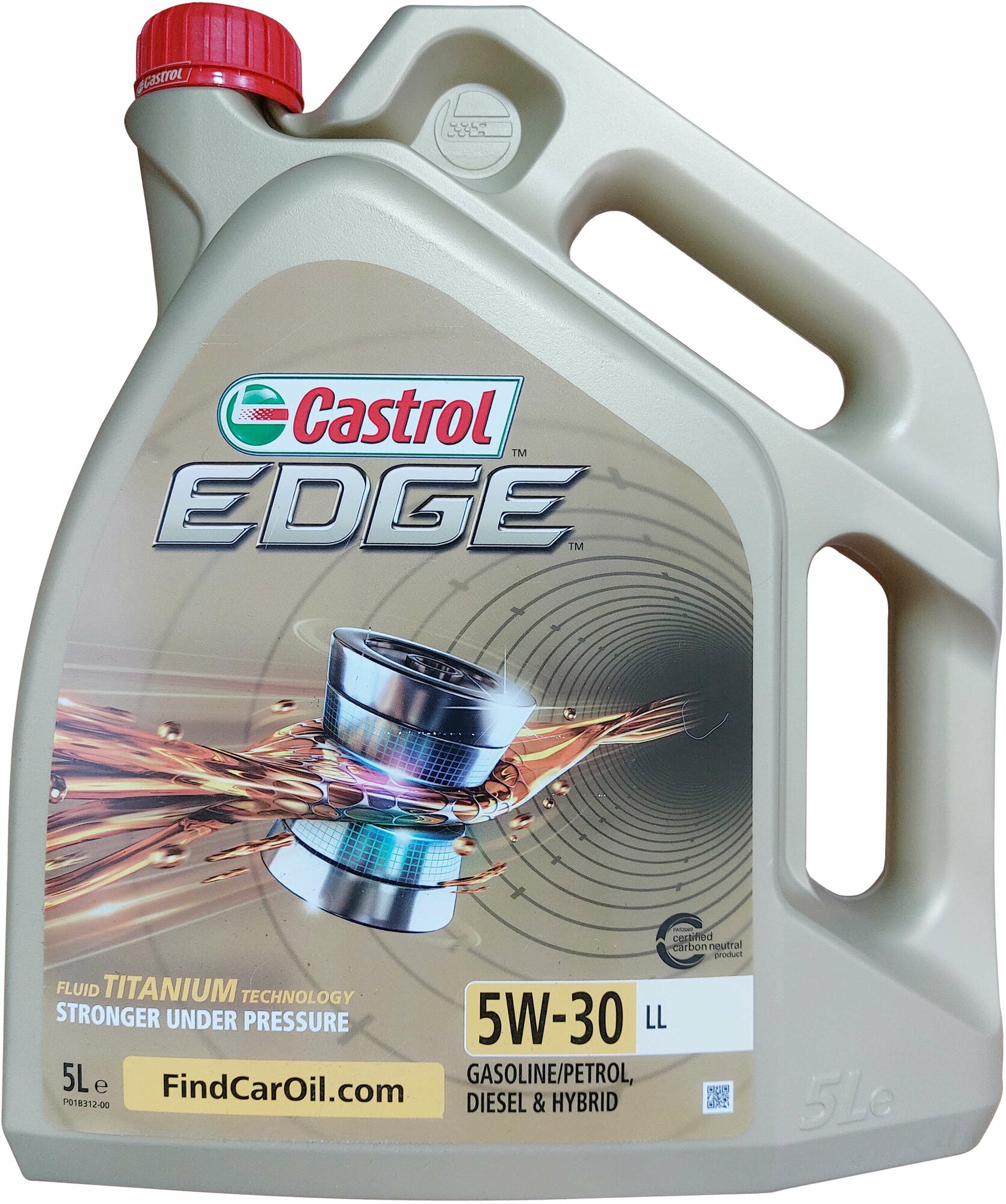 Синтетическое моторное масло Castrol Edge 5W-30 LL, 5 л, 1 шт.