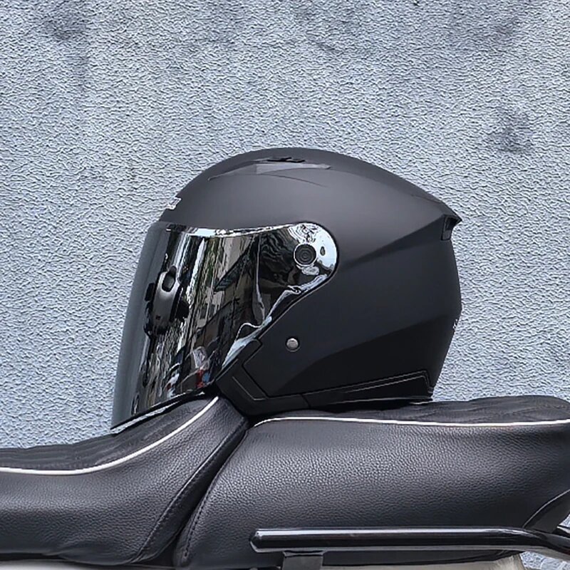 Подлинный мотоцикл JieKai шлем унисекс скутер мотоциклетные Шлемы Casco Capacete с двойной линзой