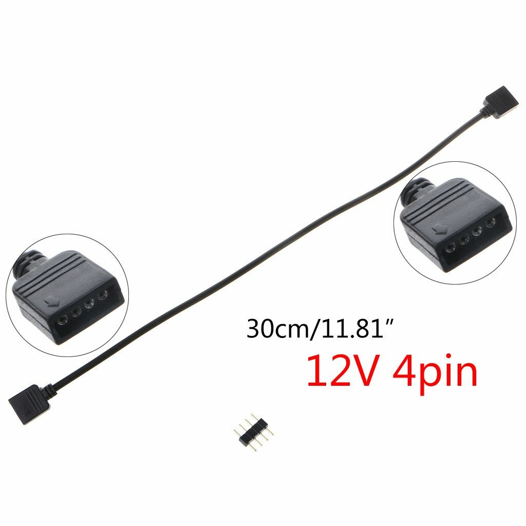 Удлинительный кабель 12V 4PIN RGB-однострочный 30 см