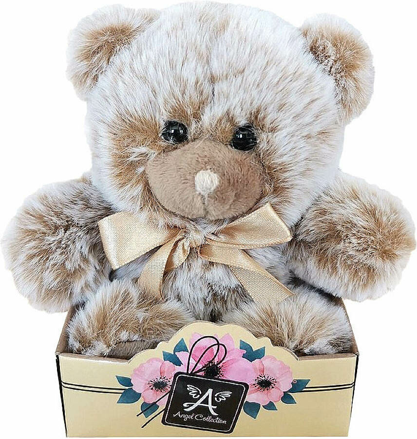 Мишка Пушистик 14см, индивидуальная коробка, коричневый, 2 штуки