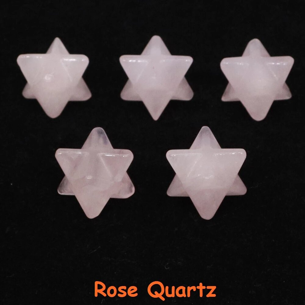 Кристаллы Меркаба Звезды Рейки, набор из 1 штуки 1 PC, Rose Quartz